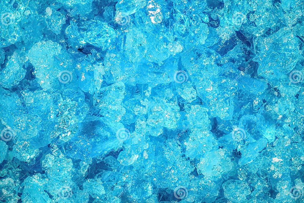 Blue Copper Sulphate Crystals Under 4x Microscope Magnification - Image ...