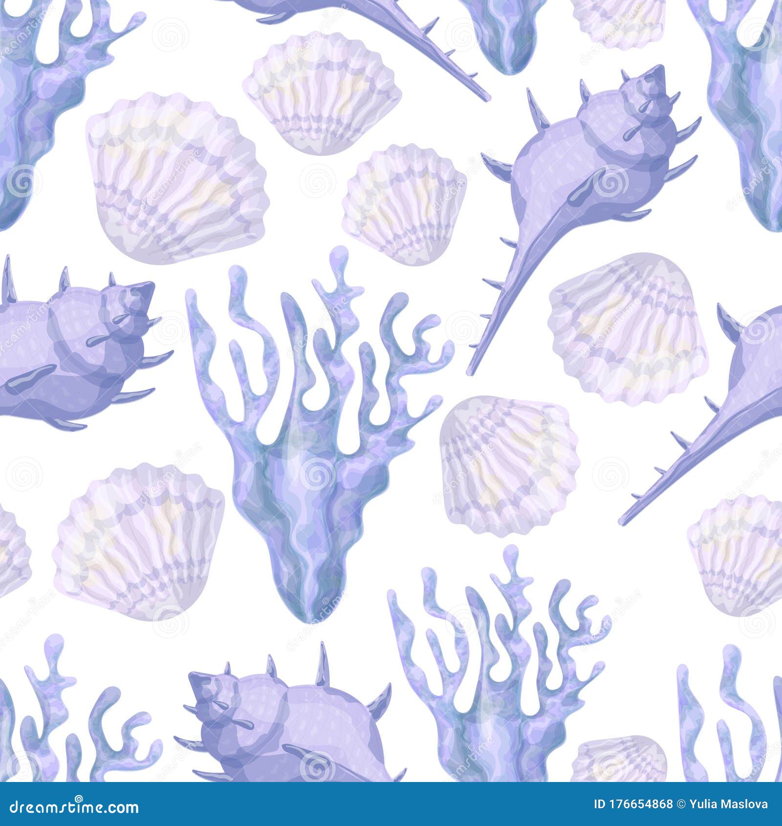 Blue Corals, Shells and Sea Sponges. Stock Vector - Illustration of ... Blue Corals, Shells and Sea Sponges. Stock Vector - Illustration of ...