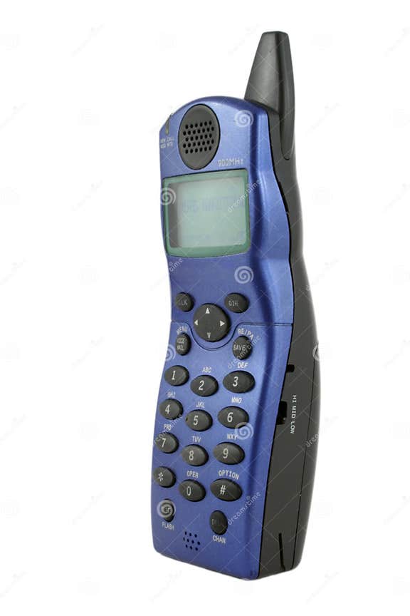 Blue Cordless Phone stock image. Image of dial, mobile - 2233069