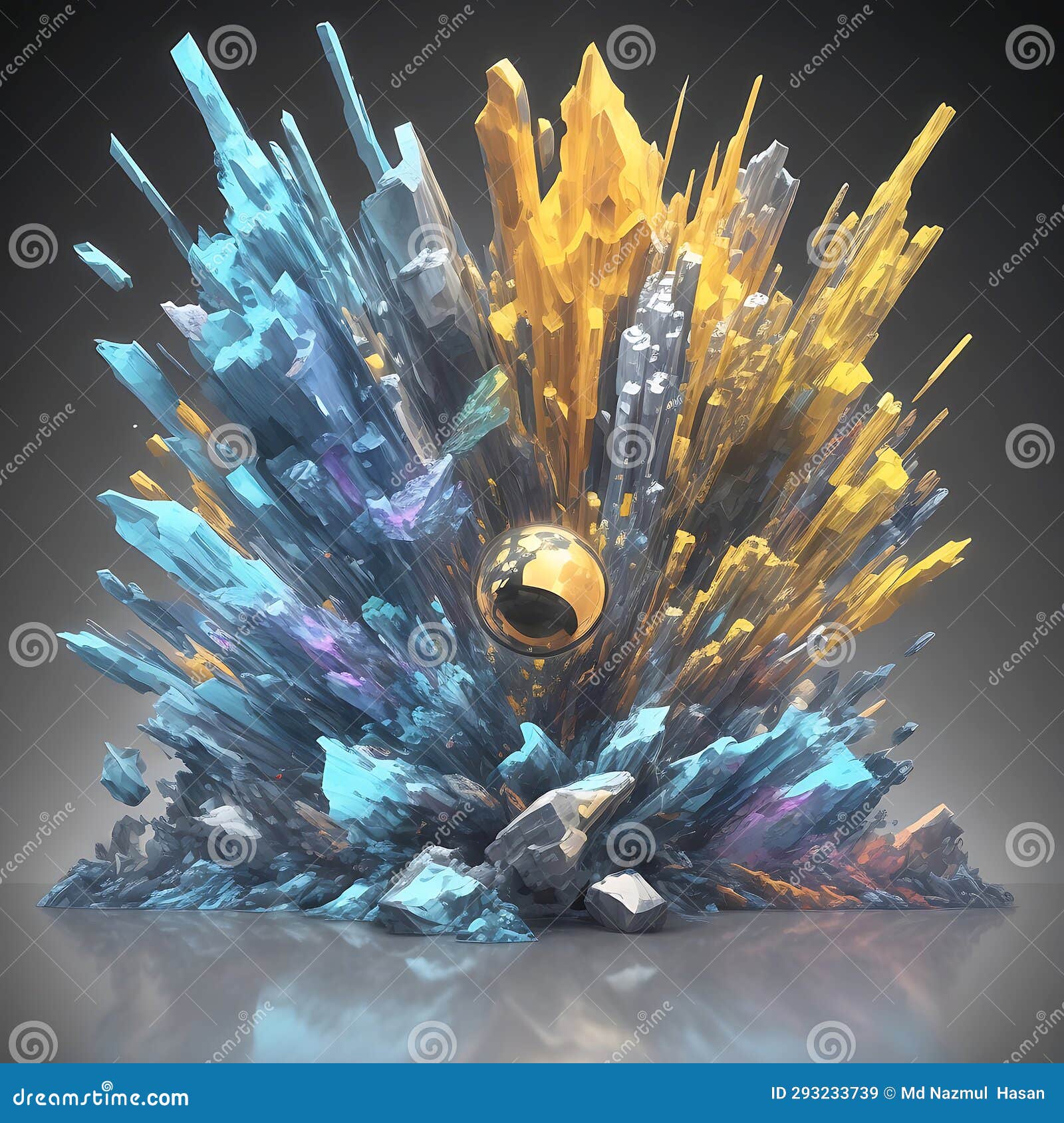 Blue Core Explosion Wallpaper in 3D Abstract Wallpapers for Desktop ...