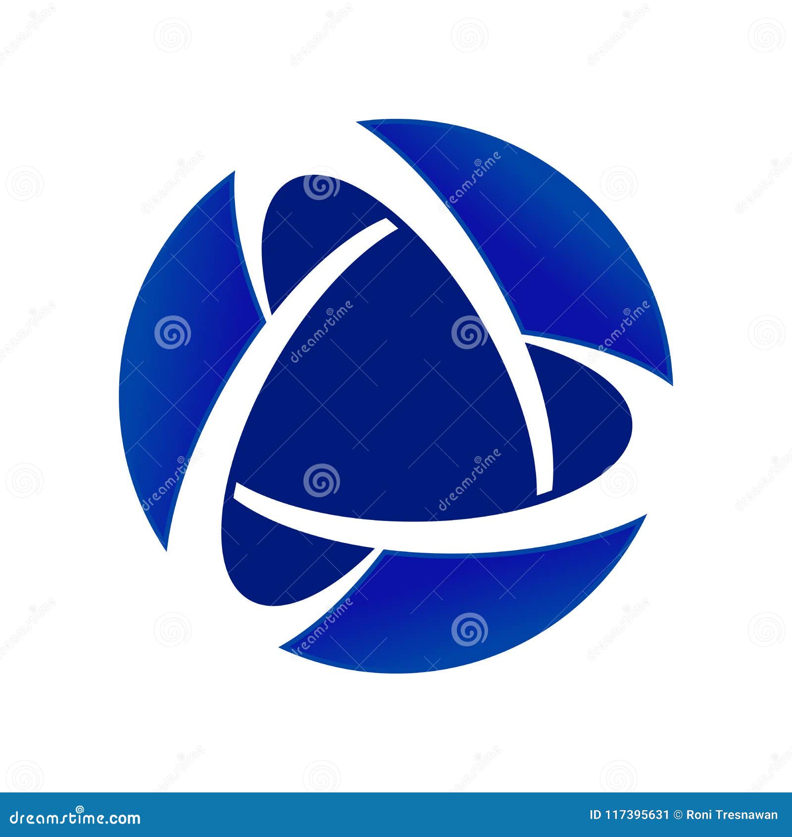 Blue Core Global Alliance Circular Symbol Logo Design Emblem Stock ...