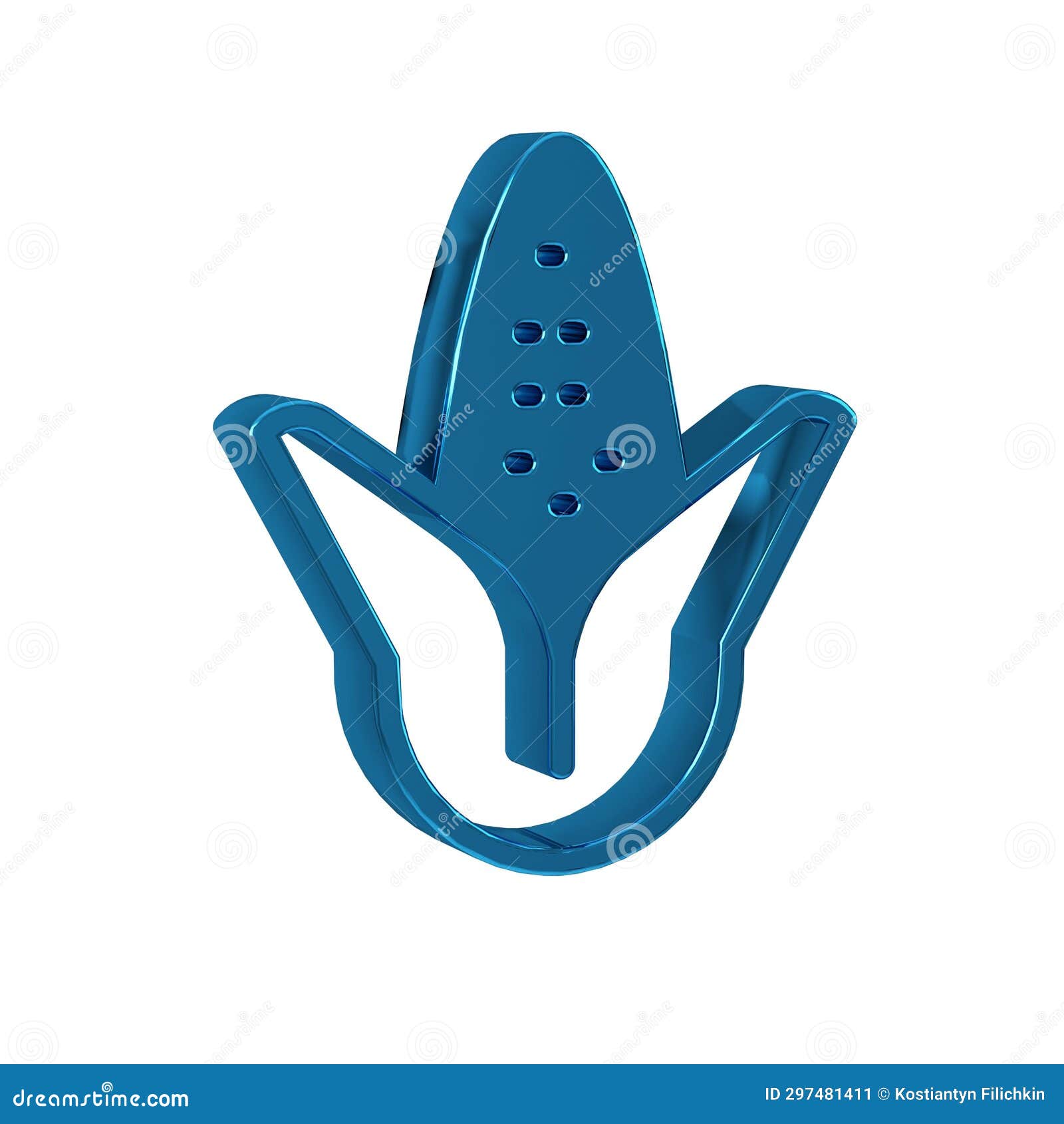 Blue Corn Icon Isolated on Transparent Background. Stock Illustration ...
