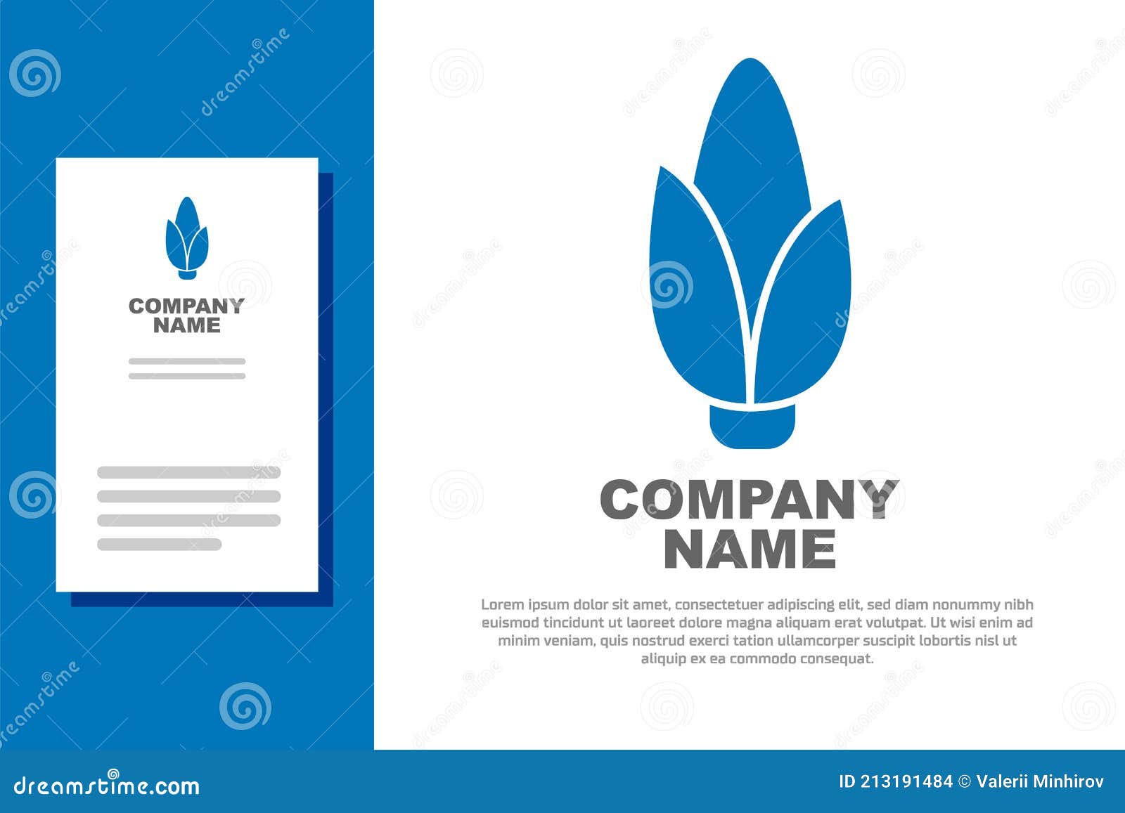 Blue Corn Icon Isolated on White Background. Logo Design Template ...
