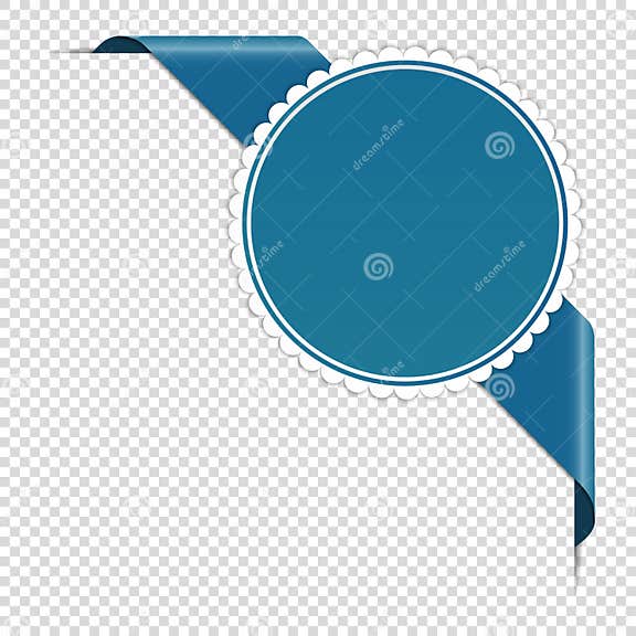Blue Corner Banner on Transparent Background Stock Vector ...