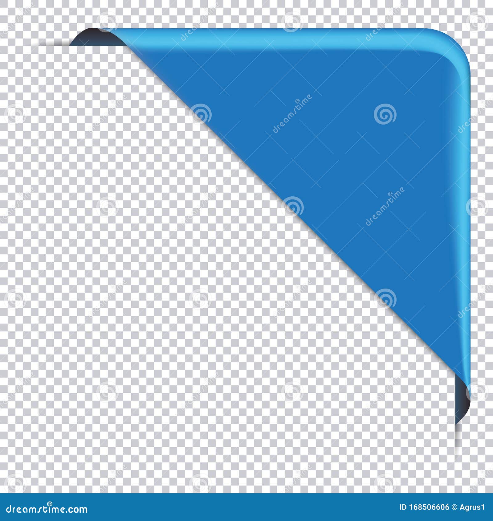 Blue Corner Banners on Transparent Background Stock Vector ...