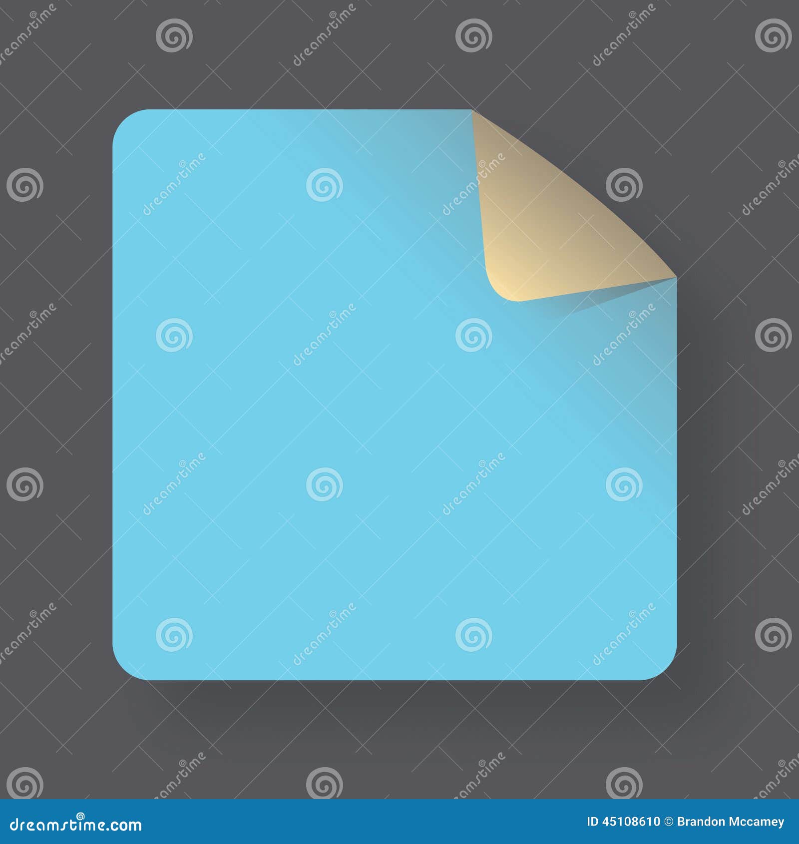 Blue Corner Note stock illustration. Illustration of quality - 45108610
