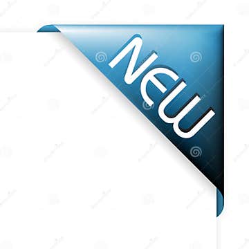 Blue corner ribbon stock vector. Illustration of introduciton - 10756534