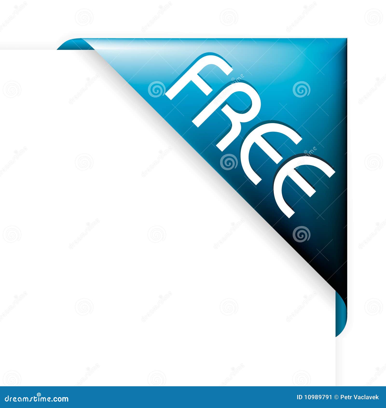 Blue corner ribbon stock vector. Illustration of label - 10989791