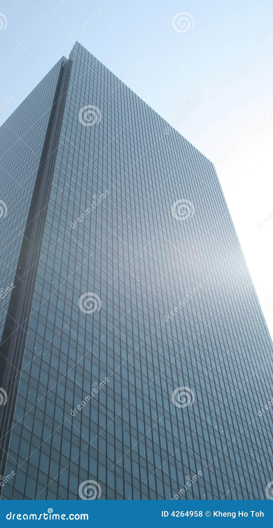 Blue Corporate Building in a Blue Sky Stock Photo - Image of company ...