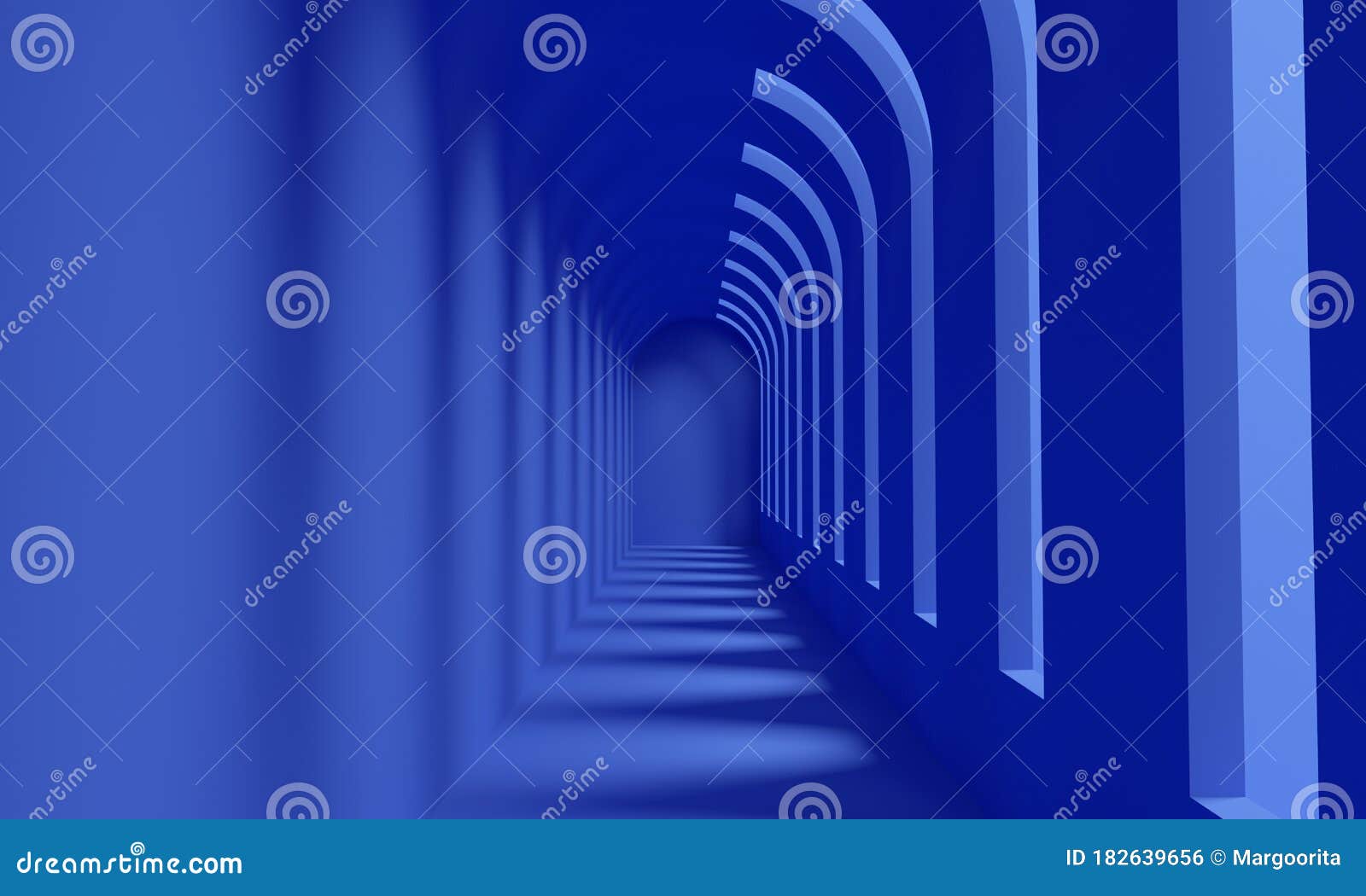 Blue Corridor In The Squares Pop Art Retro Comic Background Vector ...