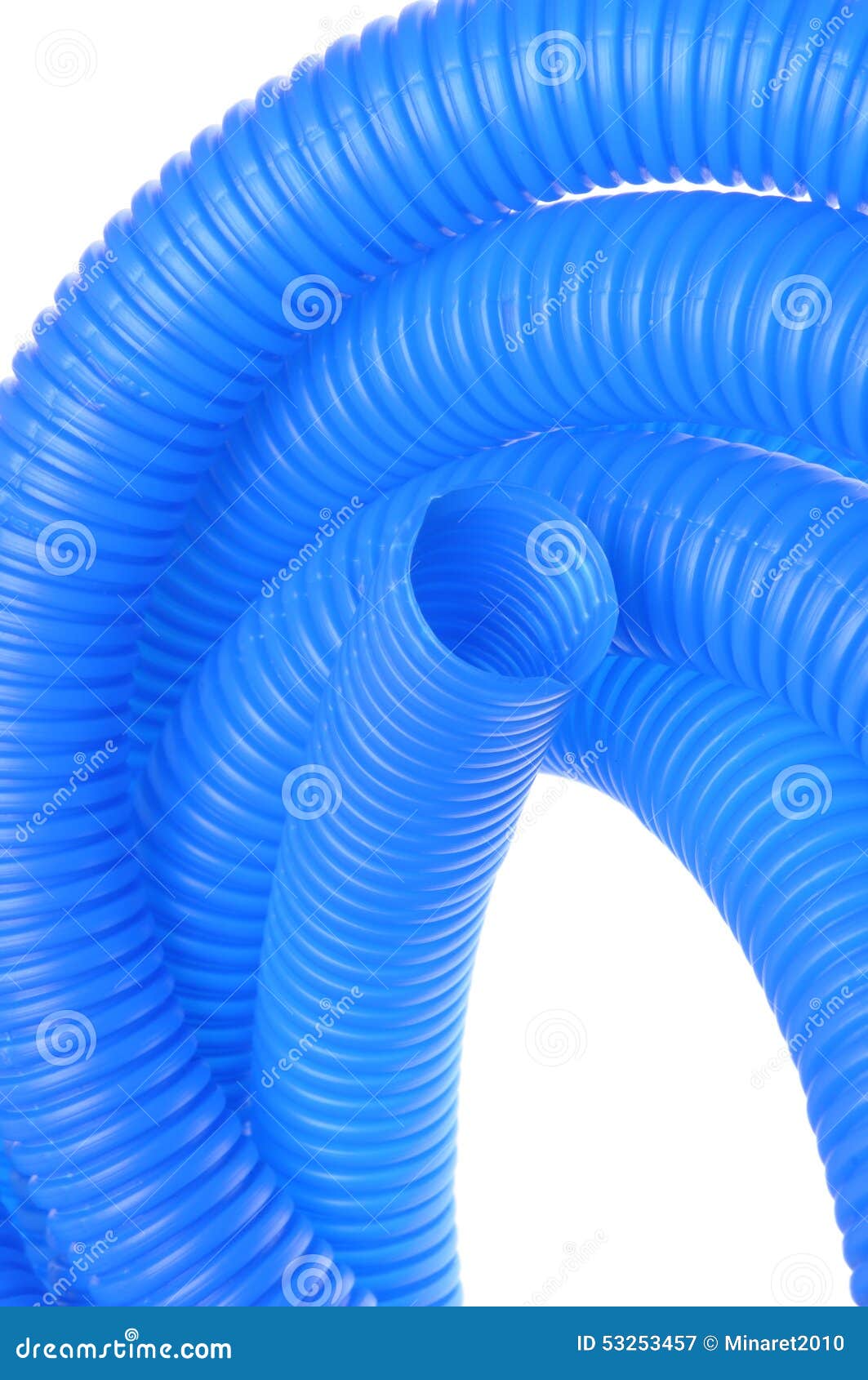 Blue Corrugated Pipe for Electrical Cables Stock Image - Image of ...