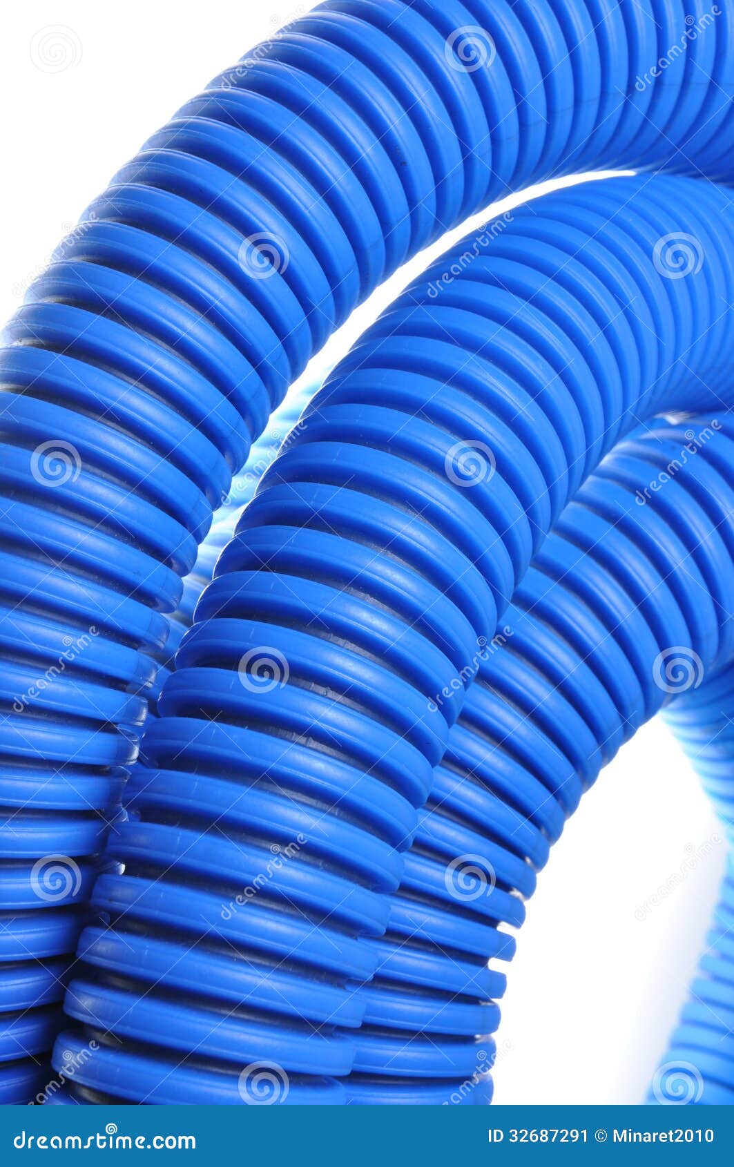 Blue Corrugated Pipe for Electrical High-voltage Cables Stock Image ...