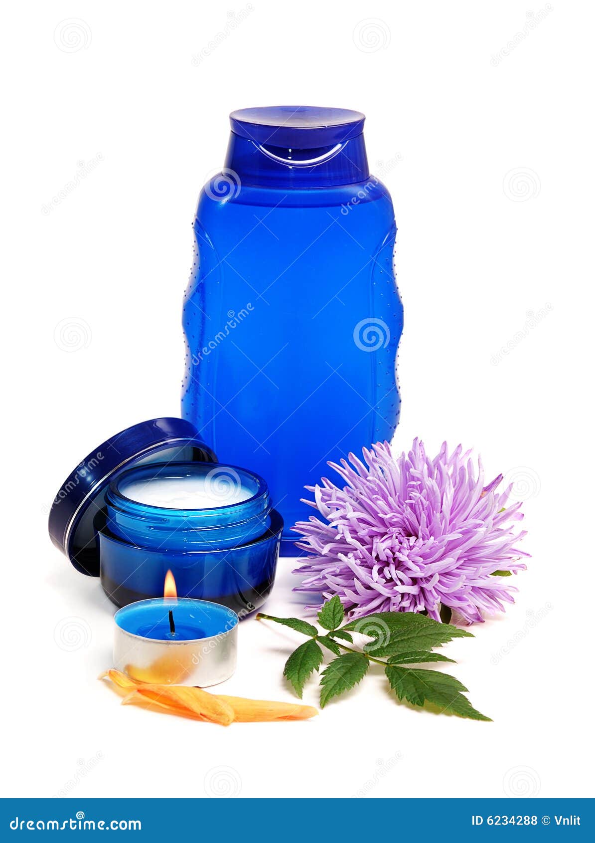 Blue cosmetic cream stock photo. Image of cleanser, herb - 6234288