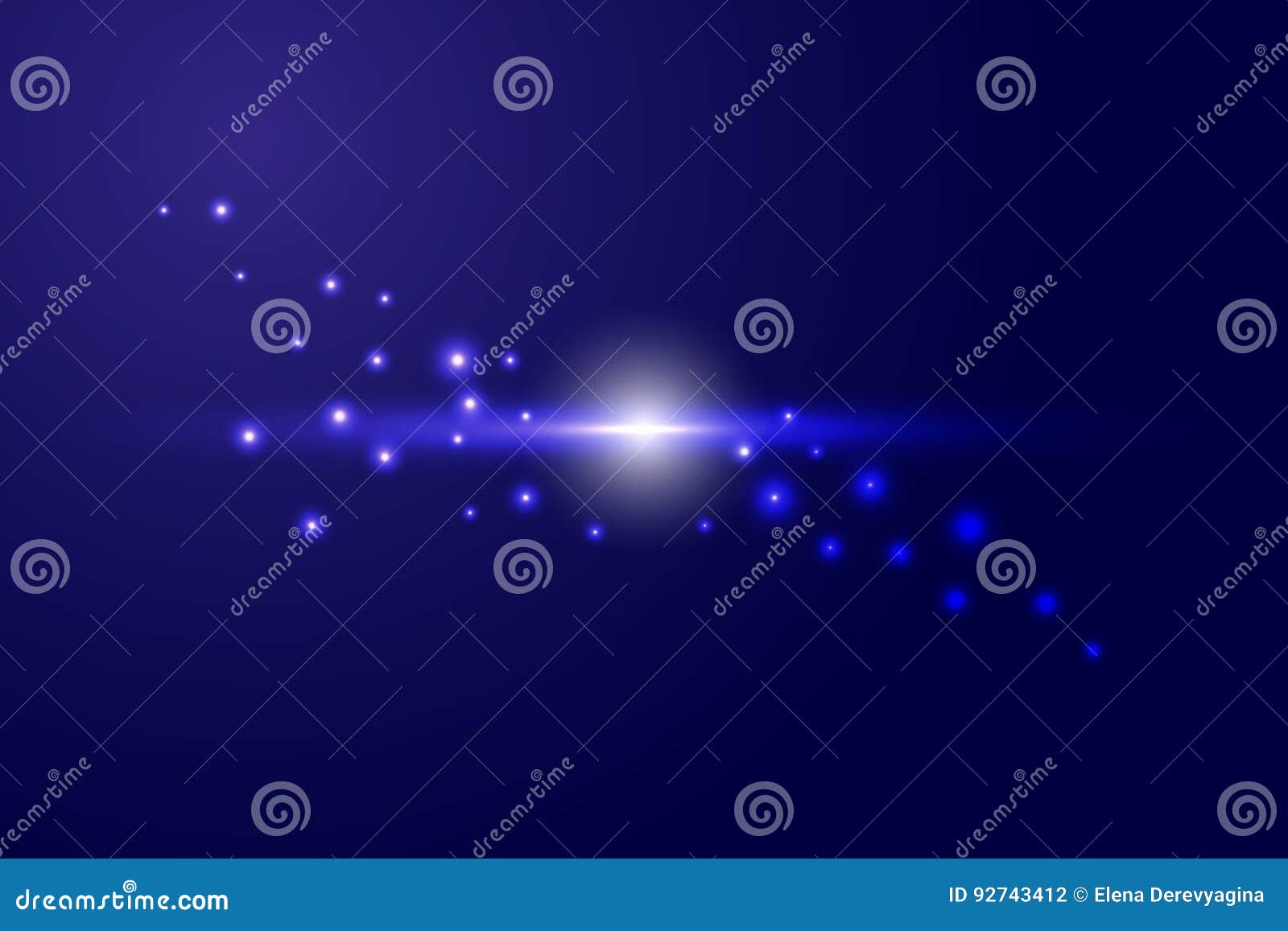 Blue Cosmic Flash. Vector Illustration. Stock Illustration ...