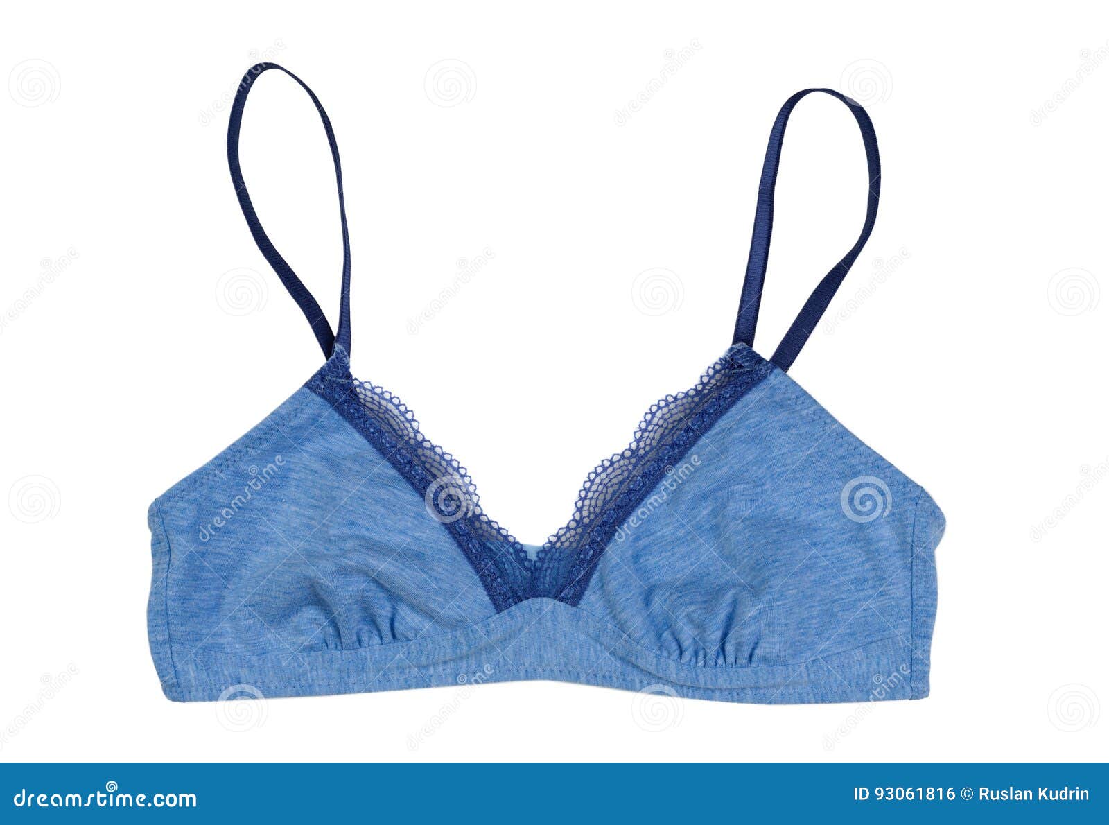 Blue cotton bra, isolate stock photo. Image of clipping - 93061816