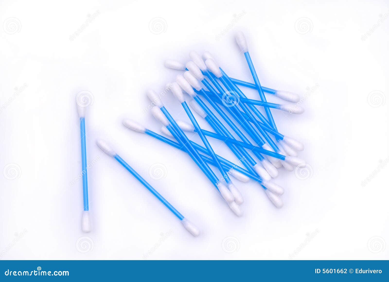 Blue Cotton Swabs stock photo. Image of medical, cottony - 5601662