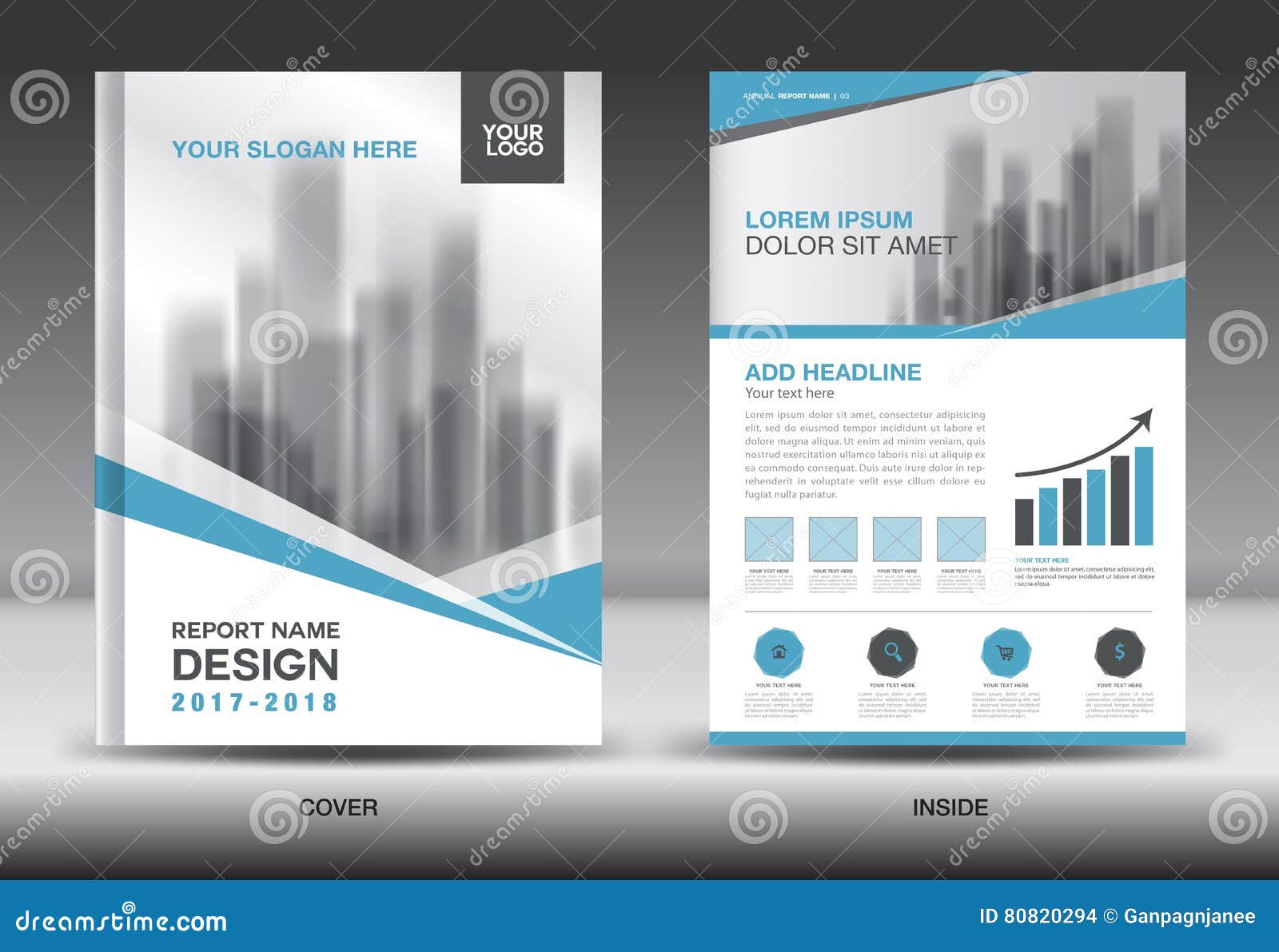 A4 Inside Page Brochure Mock Up Royalty-Free Illustration ...