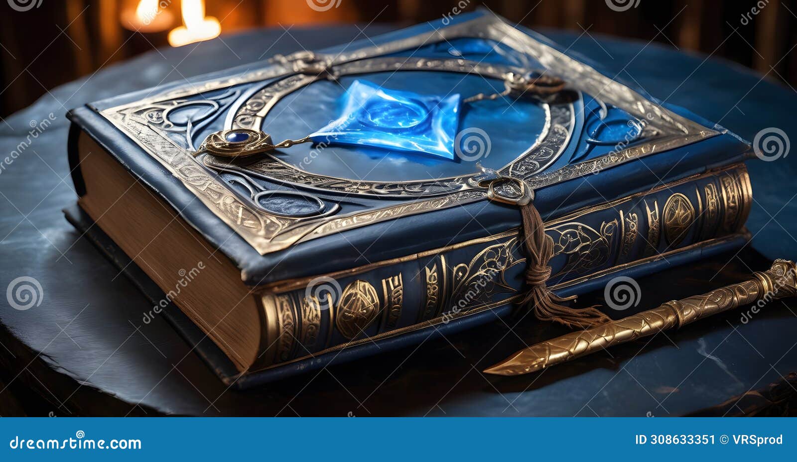 Arcane Spellbook with Triangular Sigils Stock Image - Image of magic ...