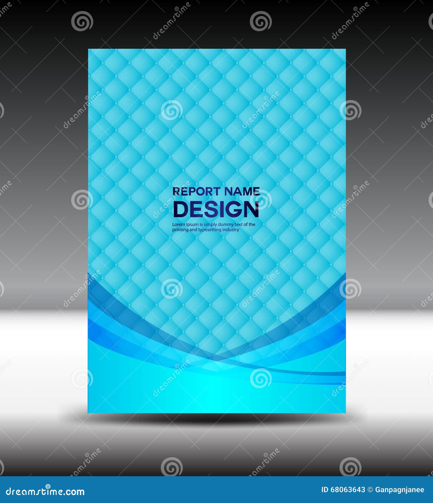 Blue Cover Design Vector Illustration Stock Vector - Illustration of ...