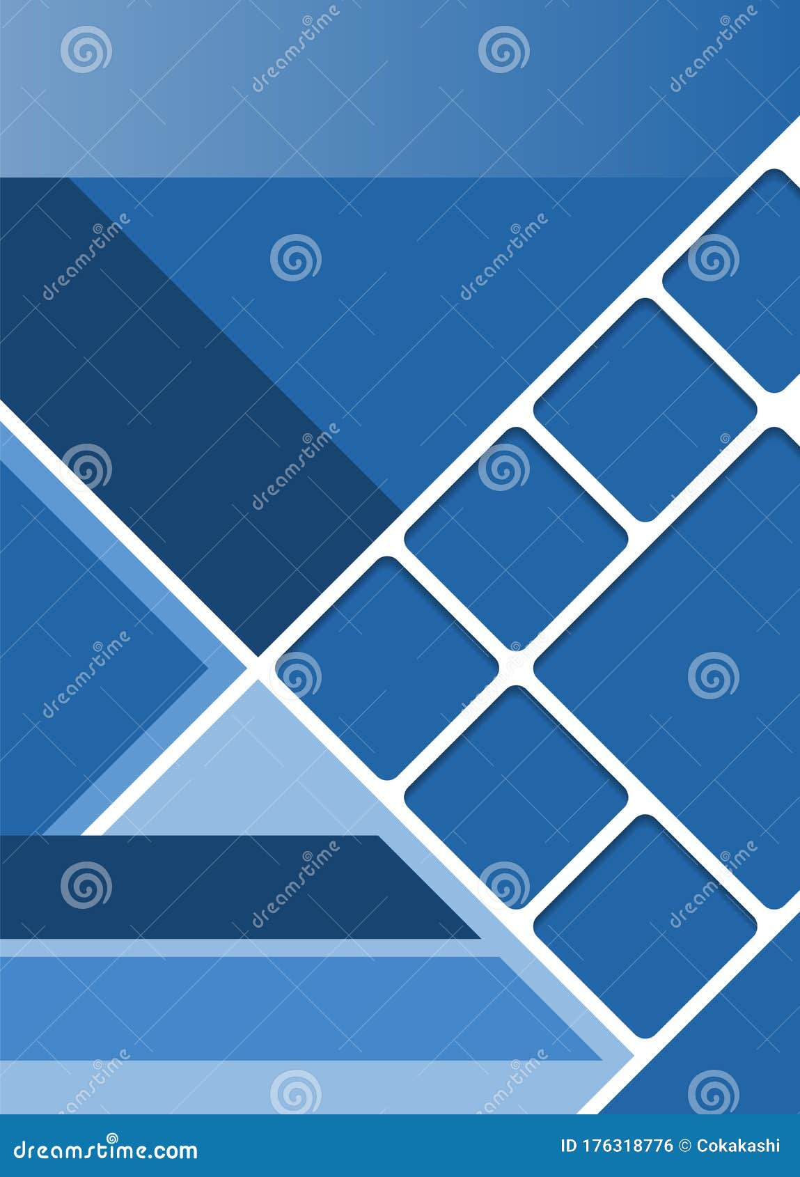 Blue Cover Template Abstract Design with Copy Space. Stock Vector ...