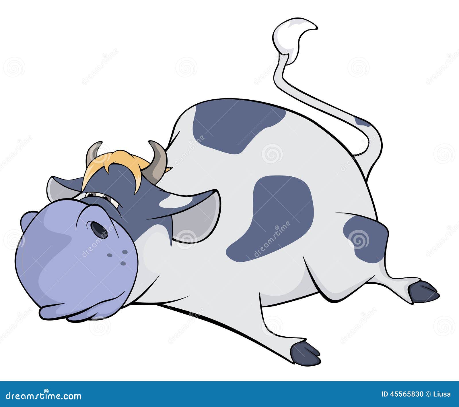 Blue Cow Clipart