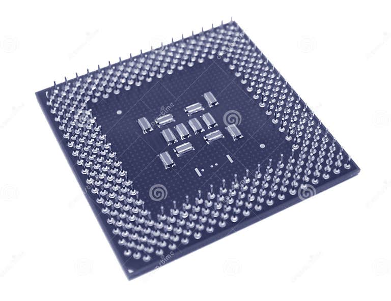 Blue CPU stock photo. Image of chips, computers, technology - 190310