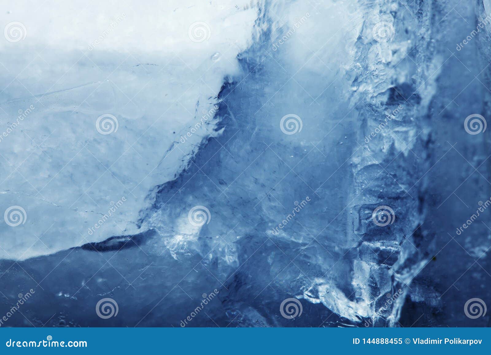 Beautiful Blue Cracked Ice. Texture of Frozen Water Stock Image - Image ...