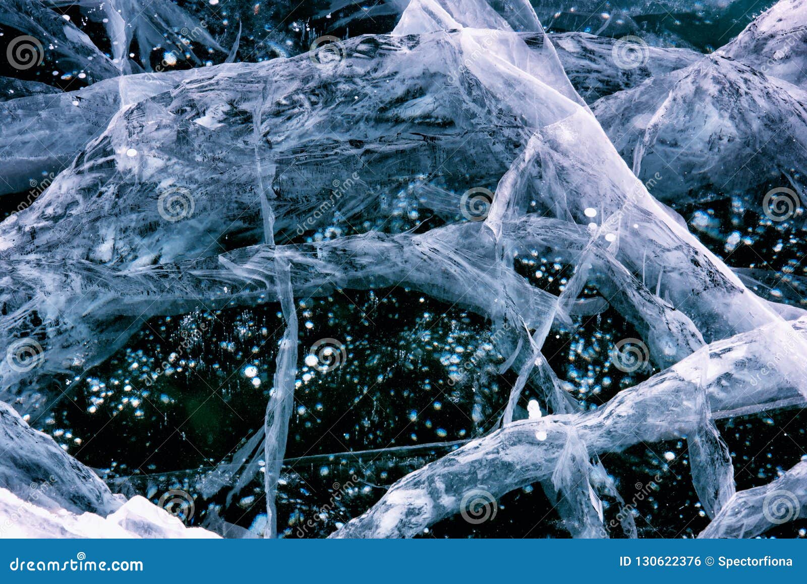 Blue Cracked Surface of the Ice Surface Stock Photo - Image of crack ...