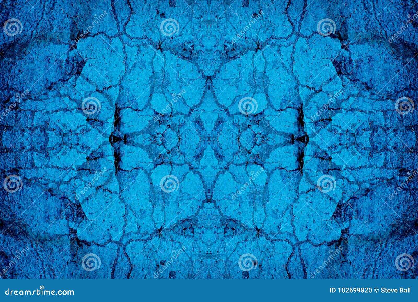 Blue Cracked Wall Background Stock Photo - Image of wall, abstract ...