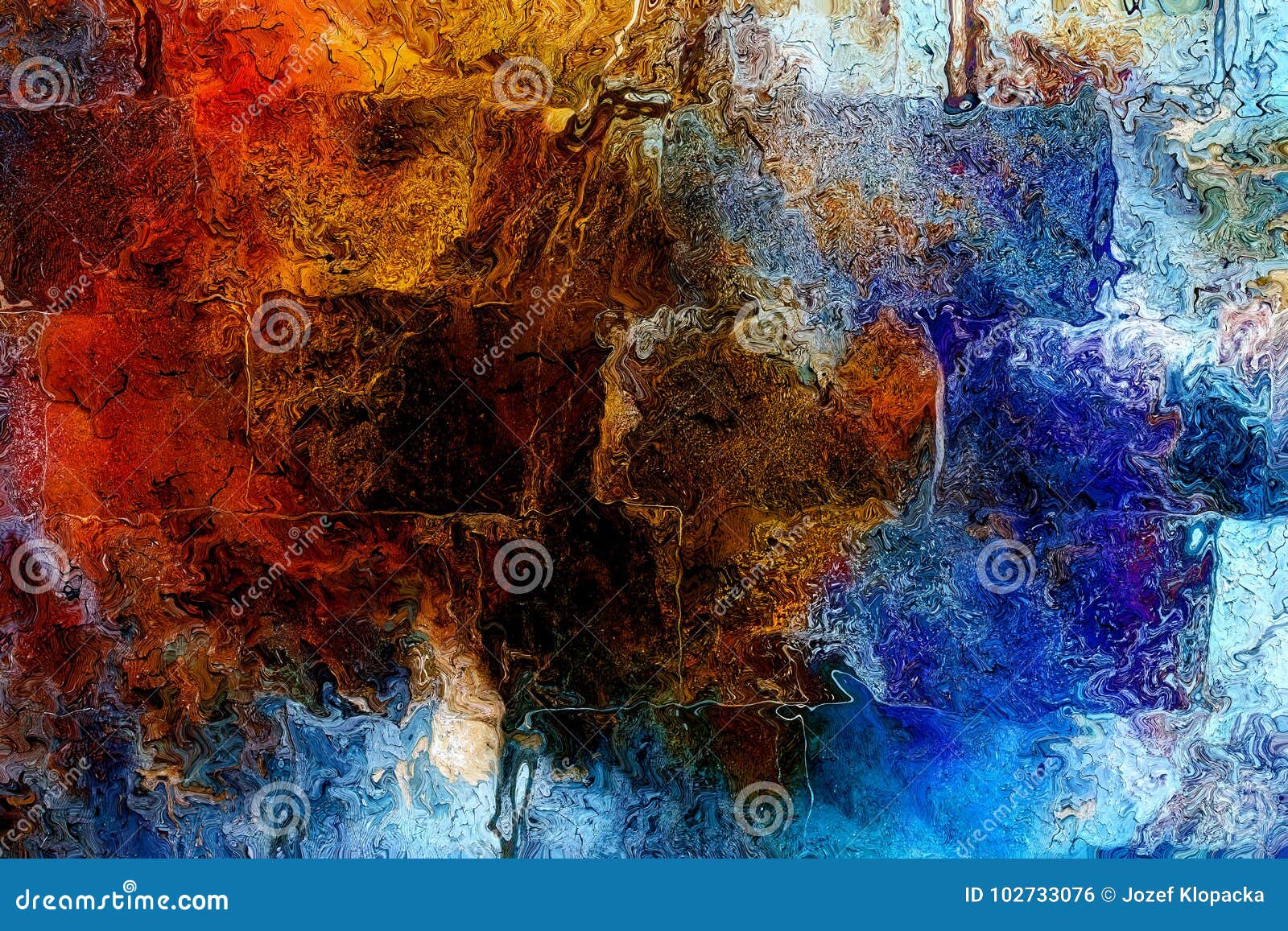 Blue Crackle Wall Texture, Color Crackle Background Stock Photo - Image ...