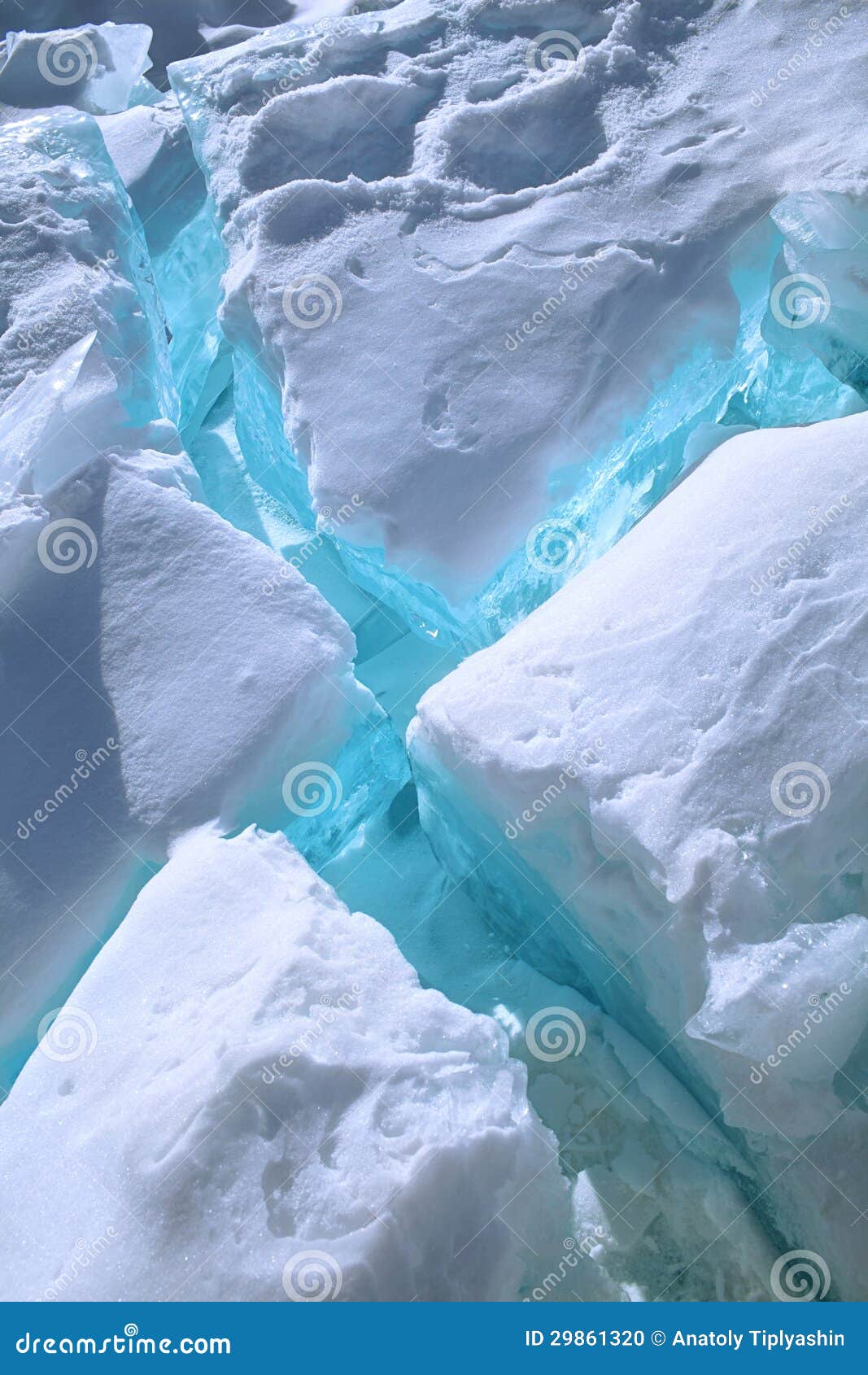 Blue cracks in ice stock photo. Image of cold, winter - 29861320