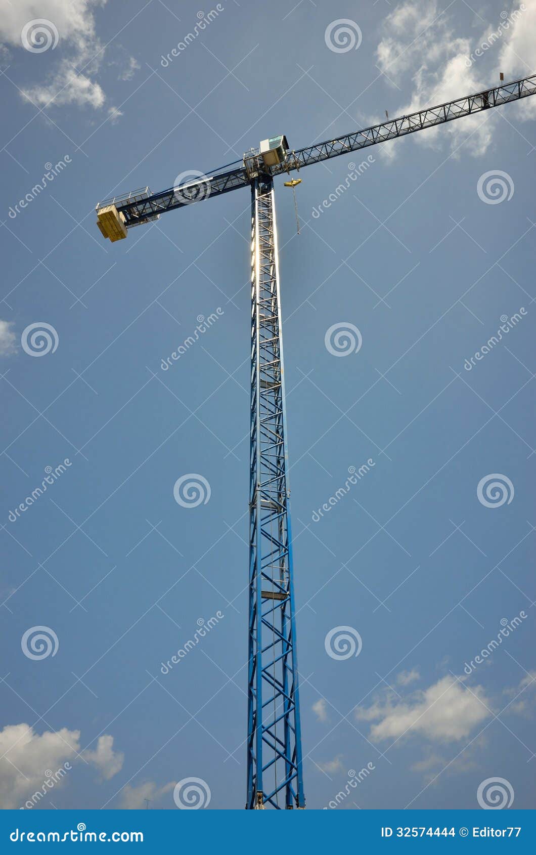 Blue crane isolated stock photo. Image of parts, yellow - 32574444