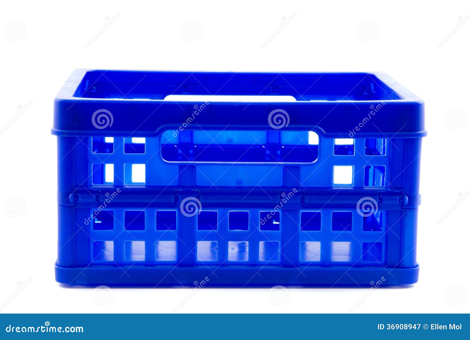 Blue Crate Isolated on White Stock Image - Image of household, store ...
