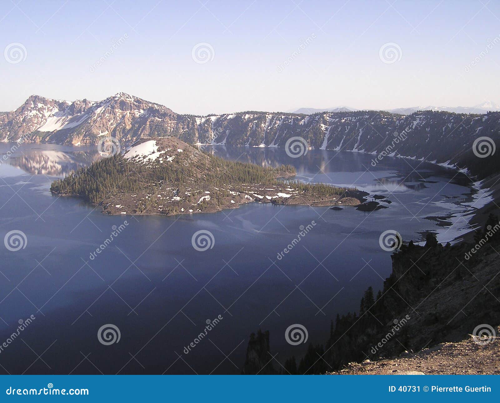 Blue Crater Lake, stock image. Image of north, national - 40731