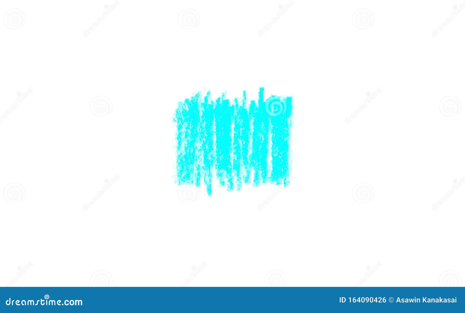 Blue Crayon Color Isolated on White Background Stock Photo - Image of ...
