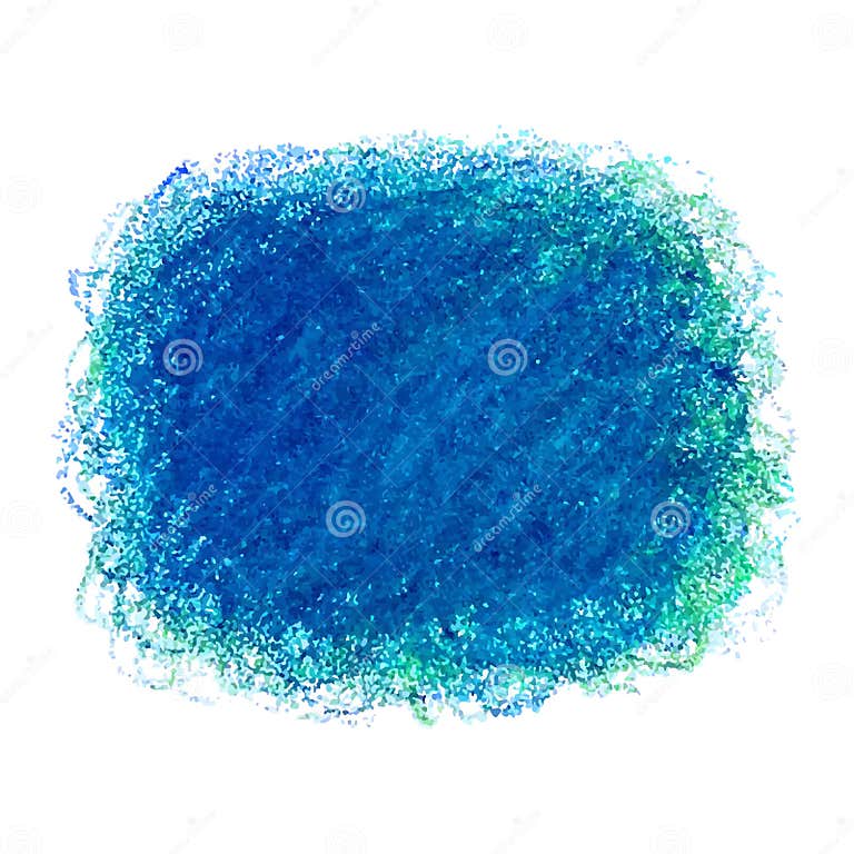 Blue Crayon Scribble Texture Stain Isolated on White Background Stock ...