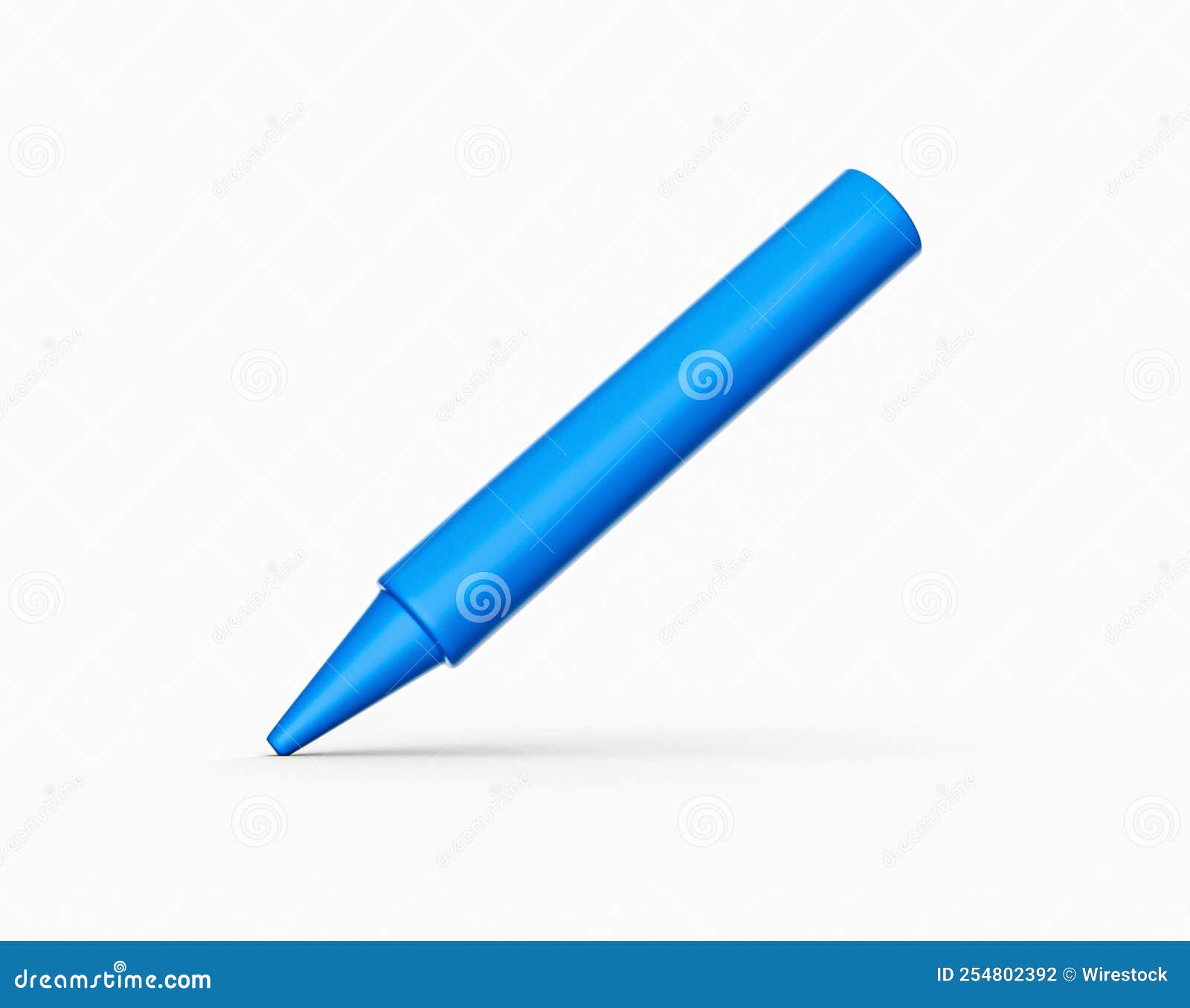Blue Crayons Isolated on White Background Stock Illustration ...