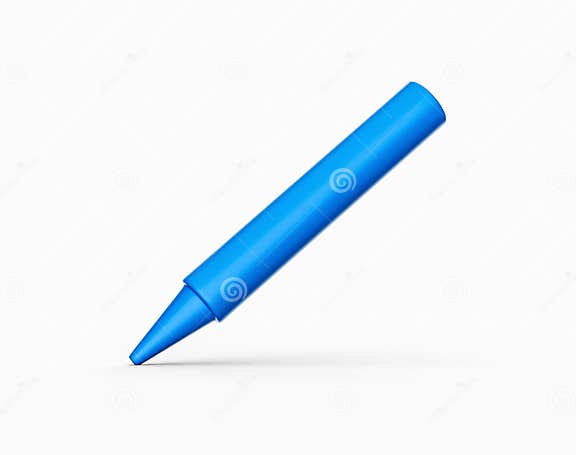 Blue Crayons Isolated on White Background Stock Illustration ...