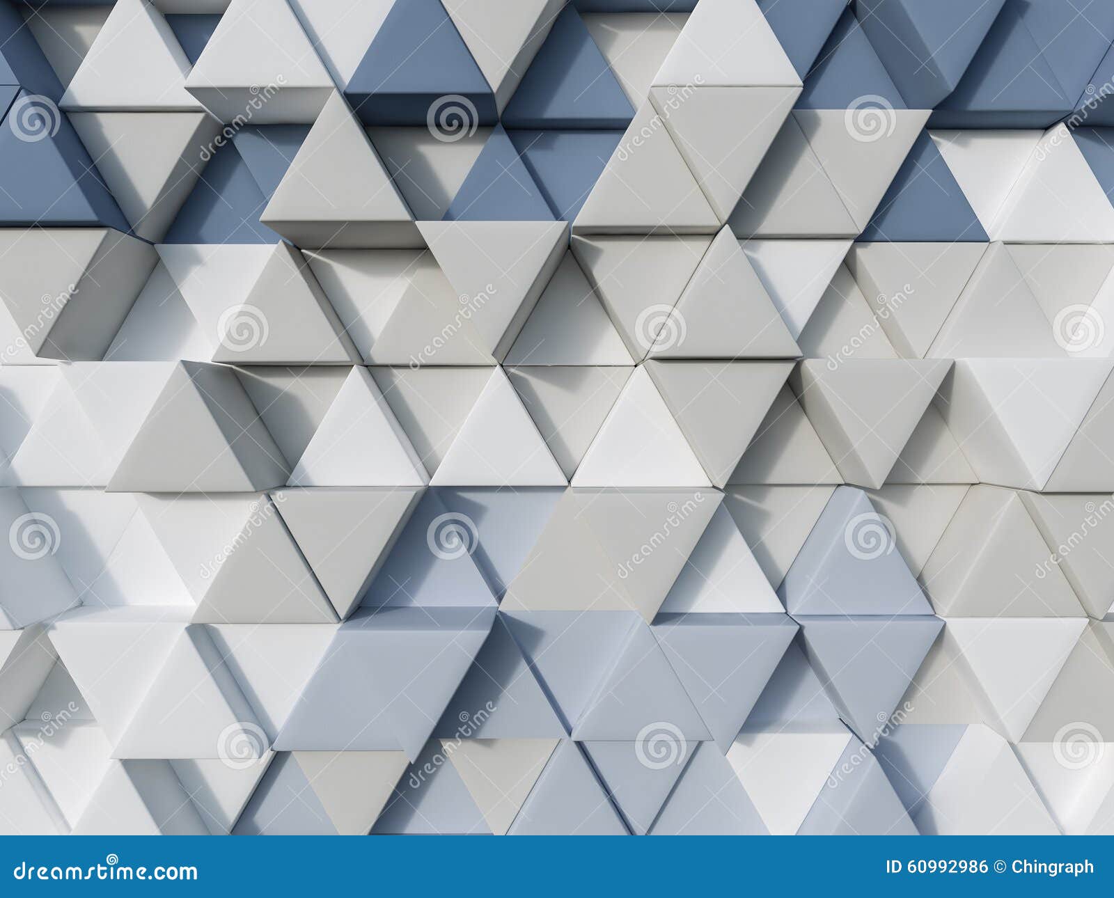 Blue and Cream Abstract 3d Triangle Background Stock Illustration ...