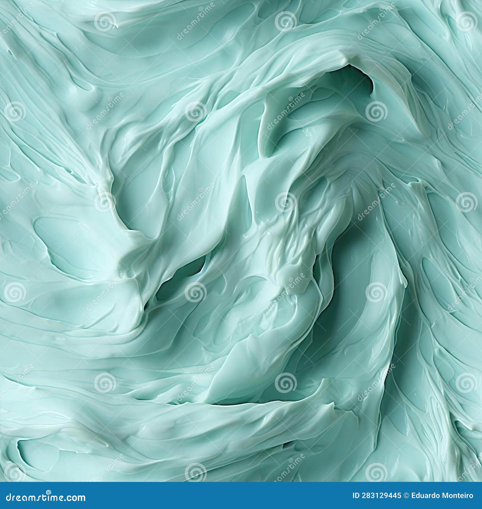 Blue Cream Texture with Fluid Movements and Light Green Hues (tiled ...