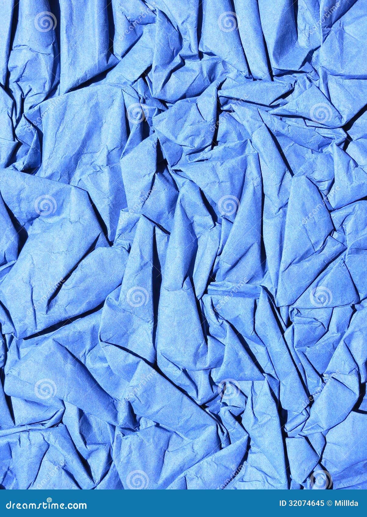 Blue crease paper stock image. Image of abstract, rumple - 32074645