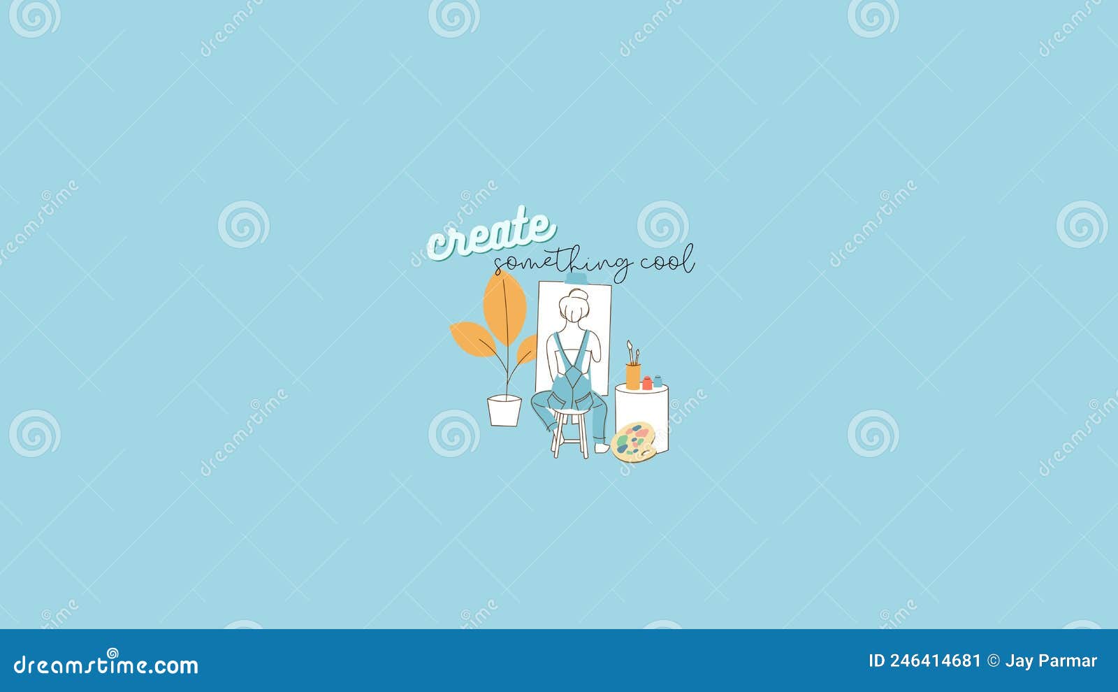 Blue Create Something Cool Creativity Motivational Desktop Wallpaper ...