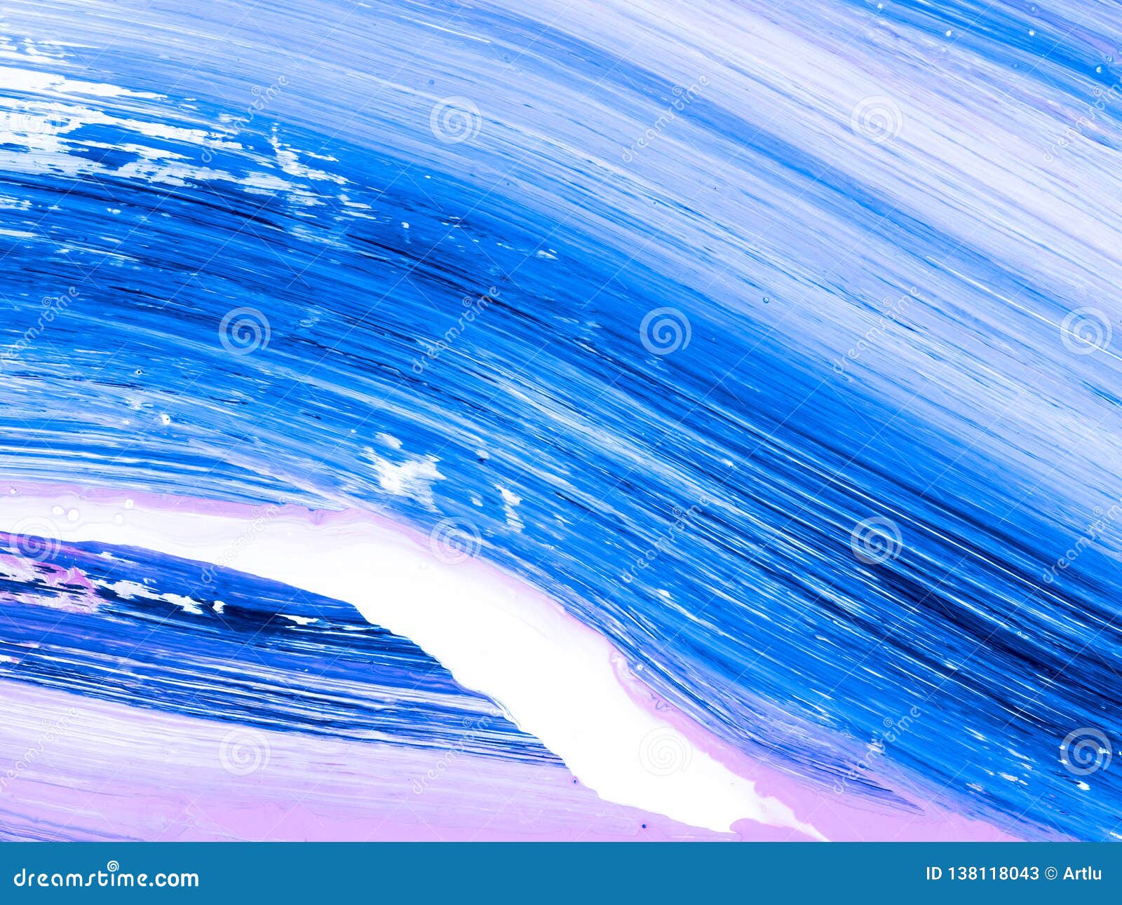 Blue Creative Abstract Hand Painted Background, Brush Texture Stock ...