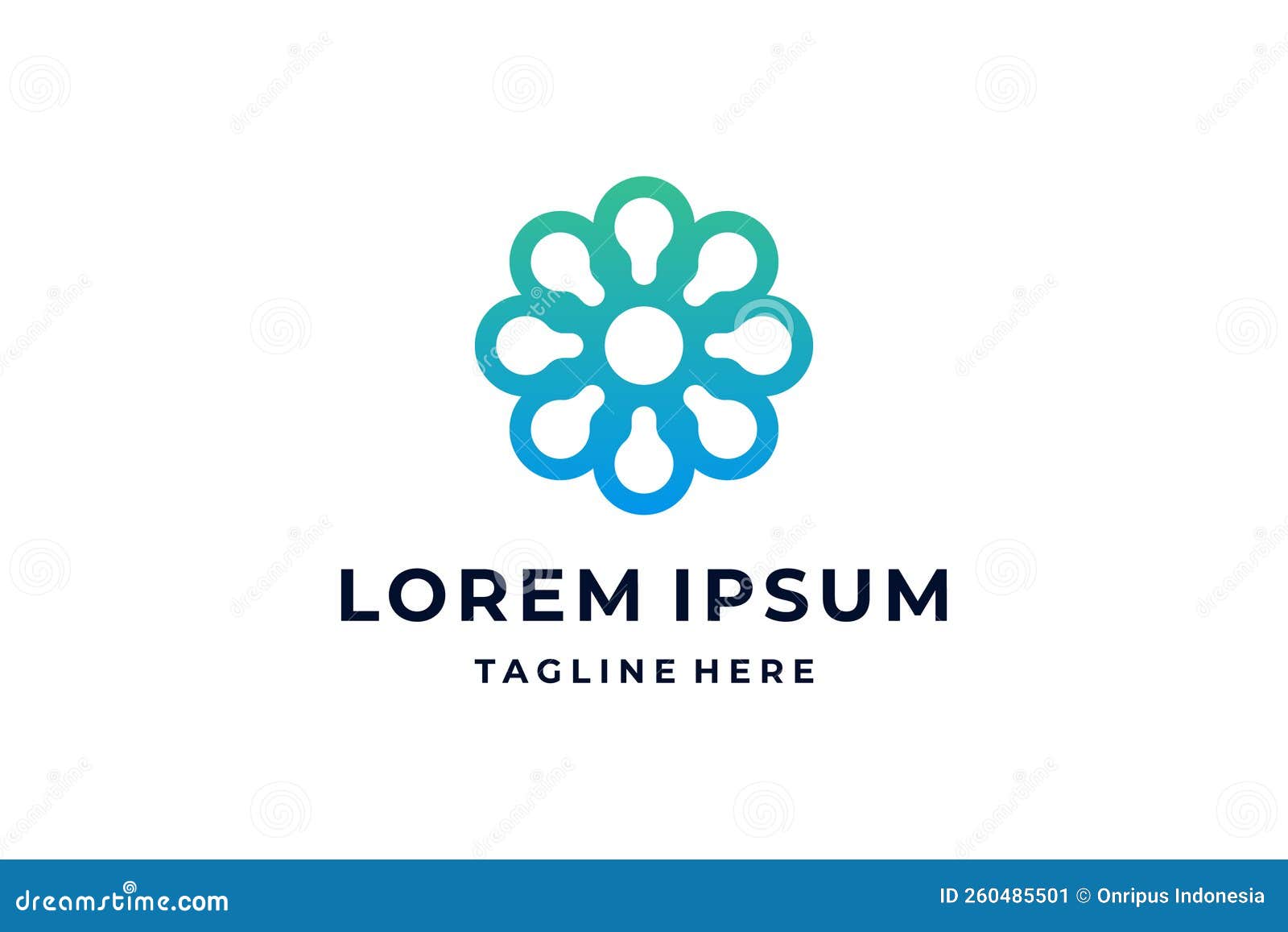 Blue Creative Buld Idea Logo Concept Stock Vector - Illustration of ...