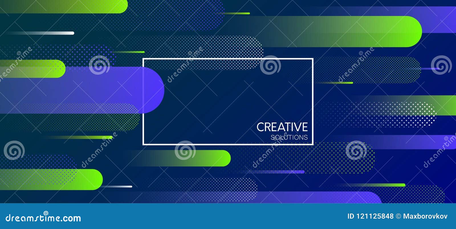 Blue Creative Solutions Background with Geometric Pattern. Stock Vector ...