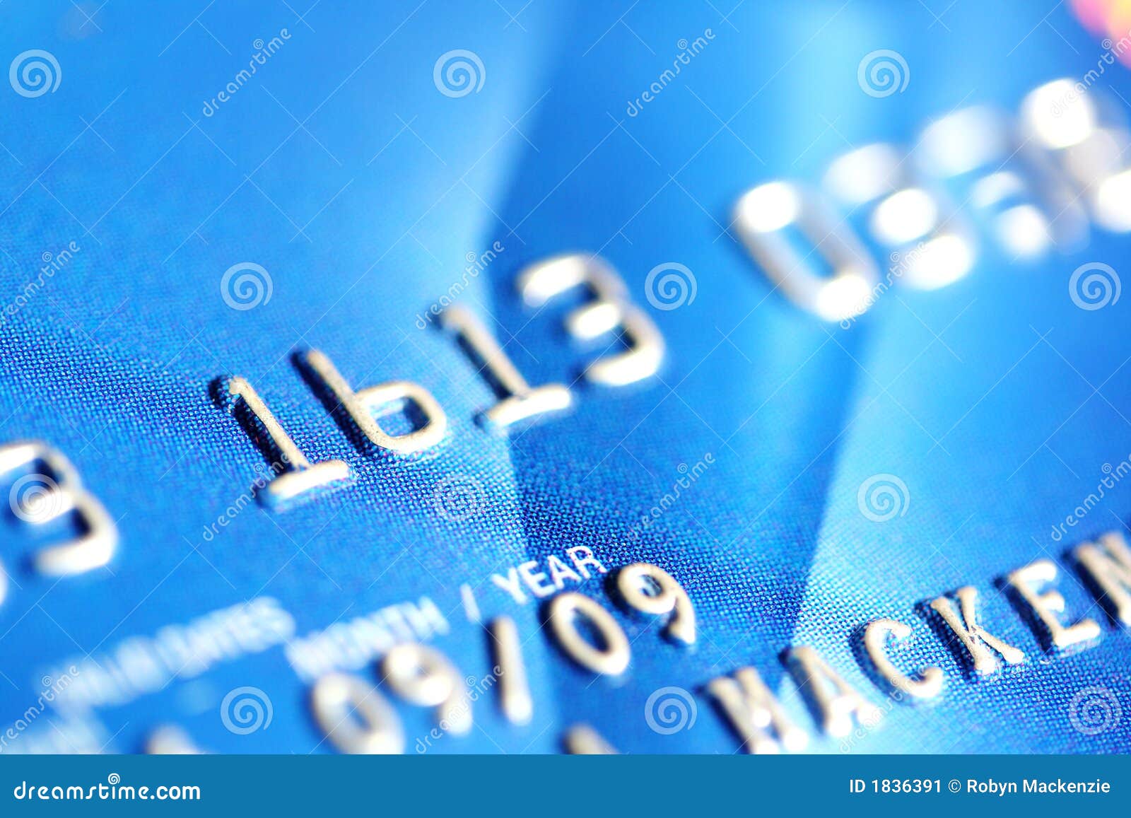Blue Credit Card stock image. Image of macro, money, numbers - 1836391