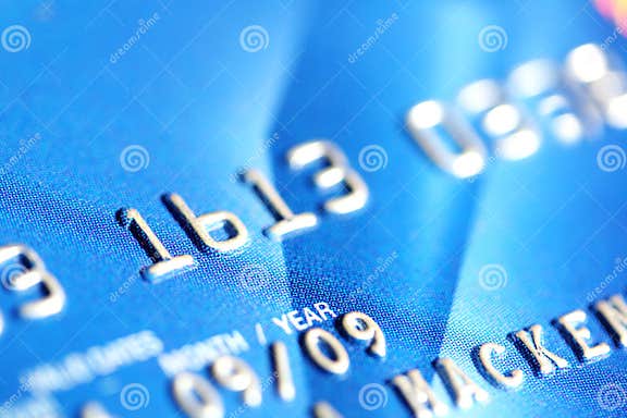 Blue Credit Card stock image. Image of macro, money, numbers - 1836391