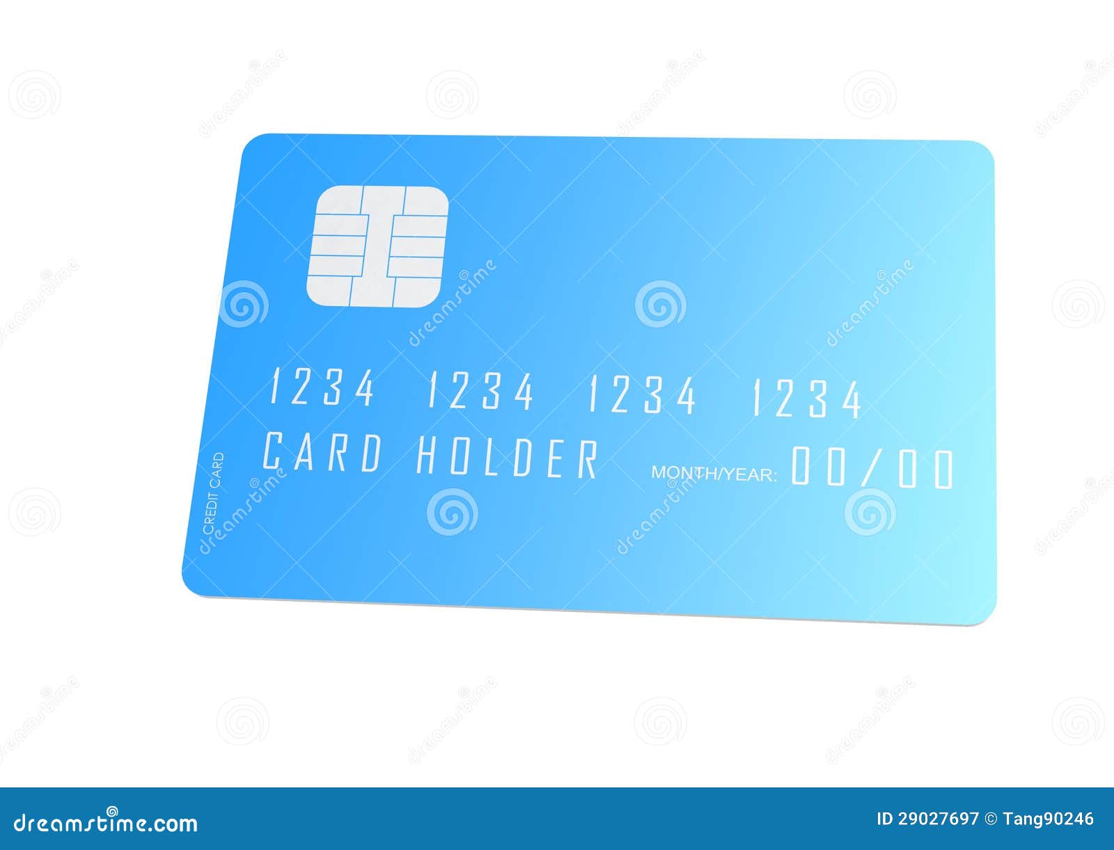 Blue credit card stock illustration. Illustration of concept - 29027697