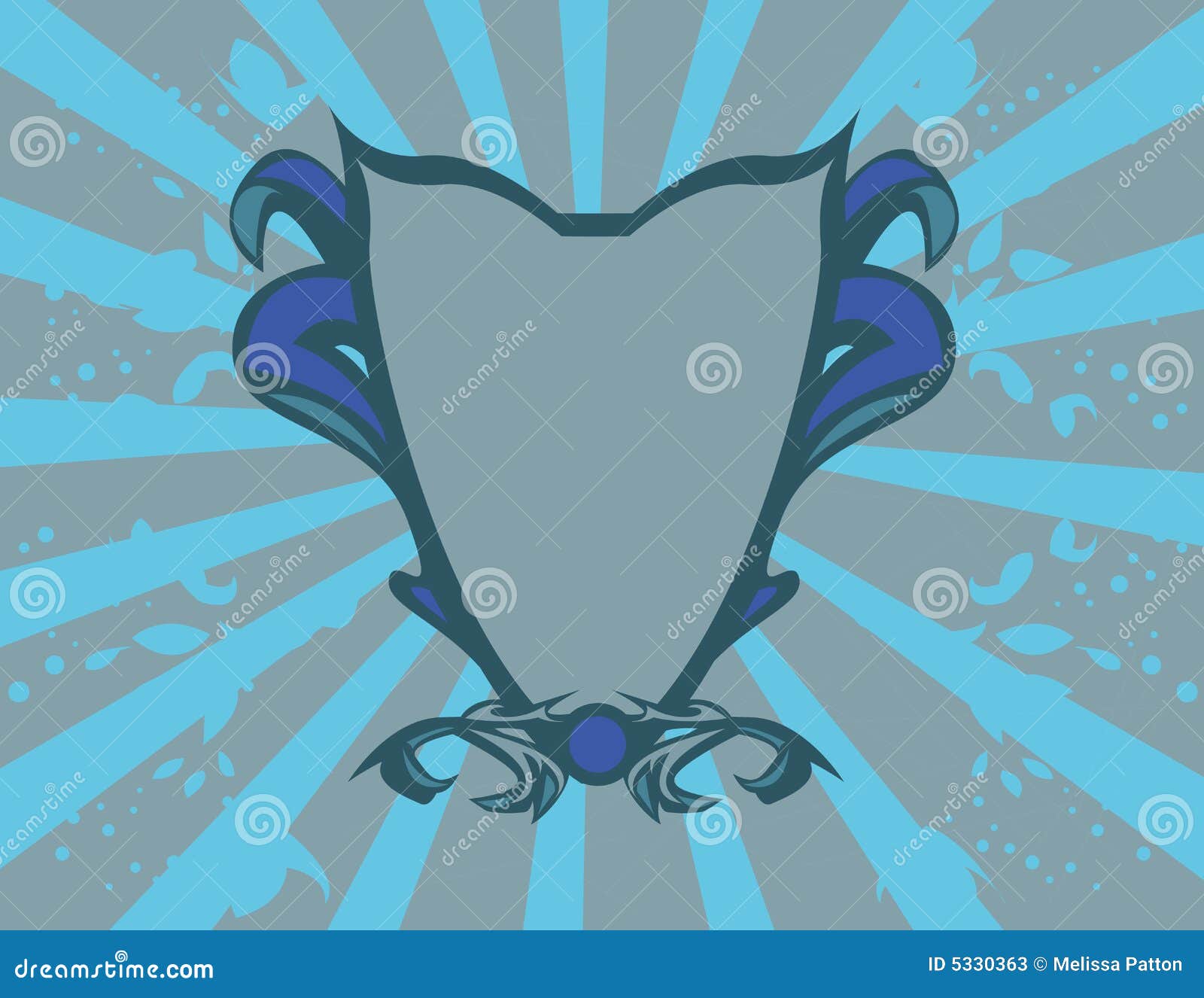 Blue crest stock vector. Illustration of blue, frame, crest - 5330363