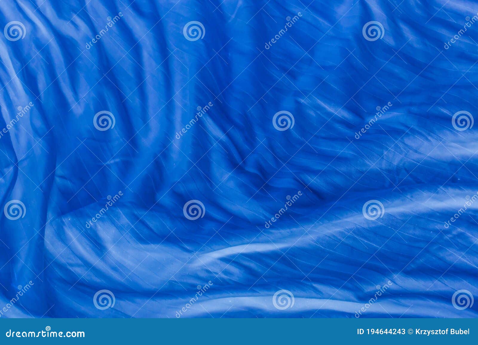 Blue Crinkled Fabric. Texture or Background Stock Image - Image of ...